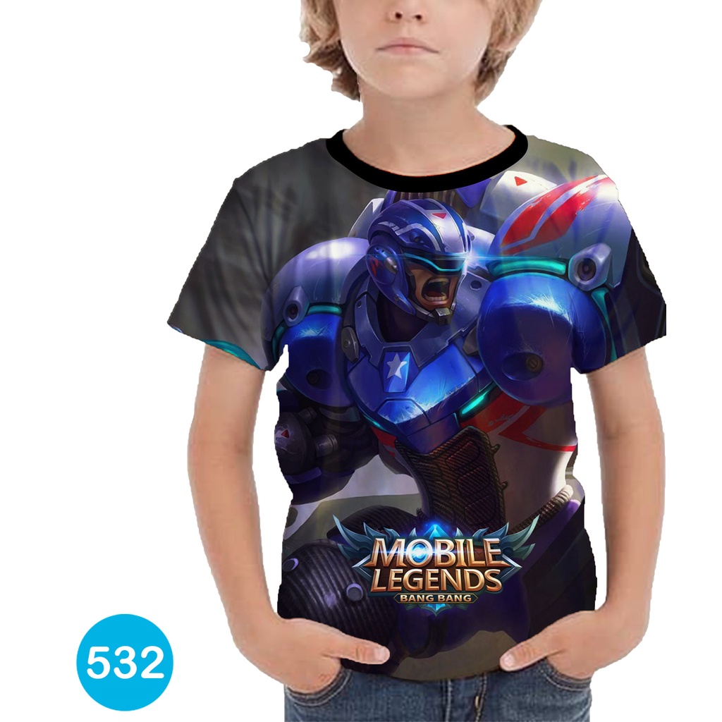 Jual Baju Mobile Legend Johnson Mustang Baju Anak 3D Kartun Animasi #COWO-532 | Shopee Indonesia