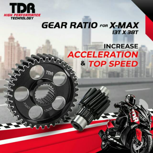 Jual Gear Ratio TDR 38T Yamaha Xmax 250 | Shopee Indonesia