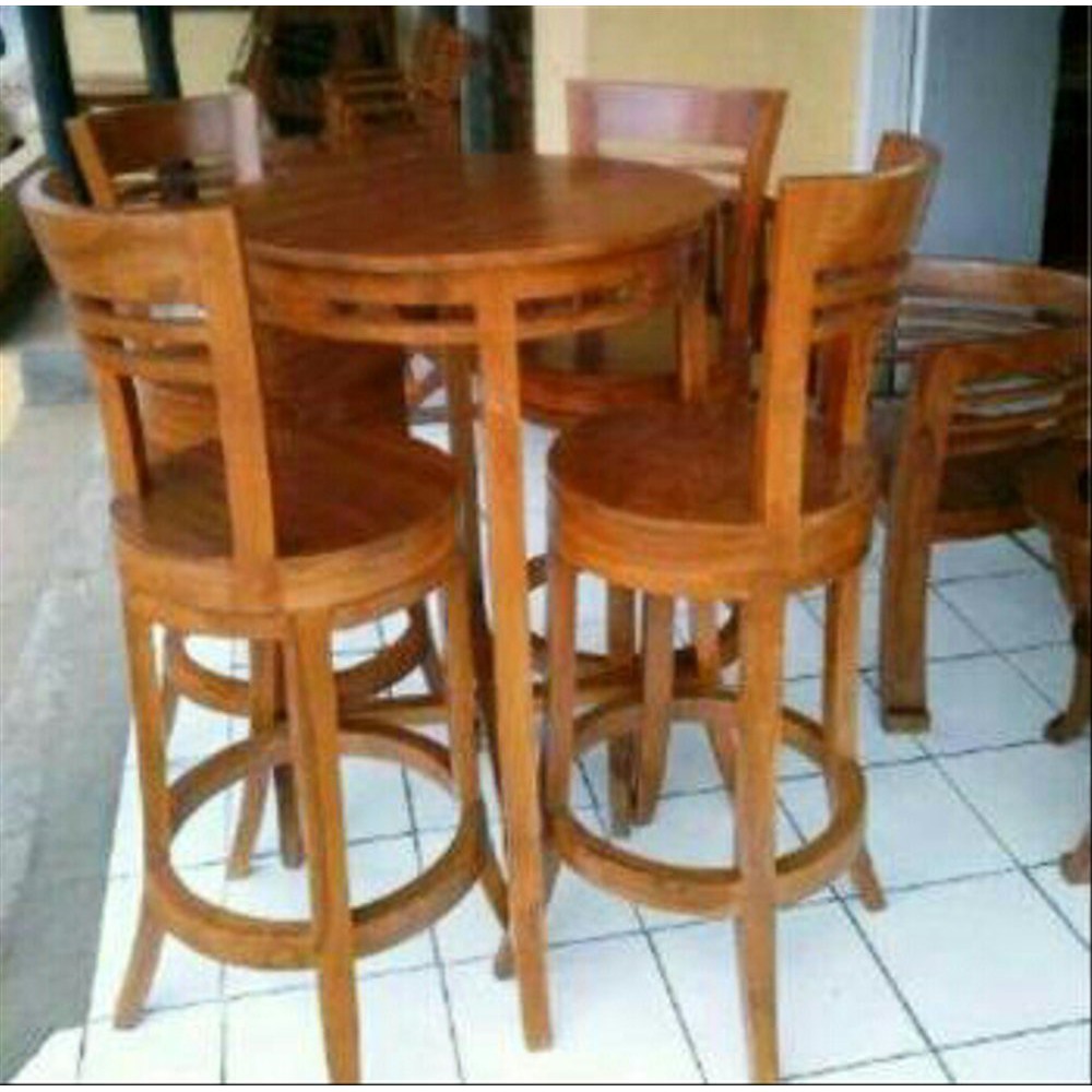 Jual meja bar set jati | Shopee Indonesia