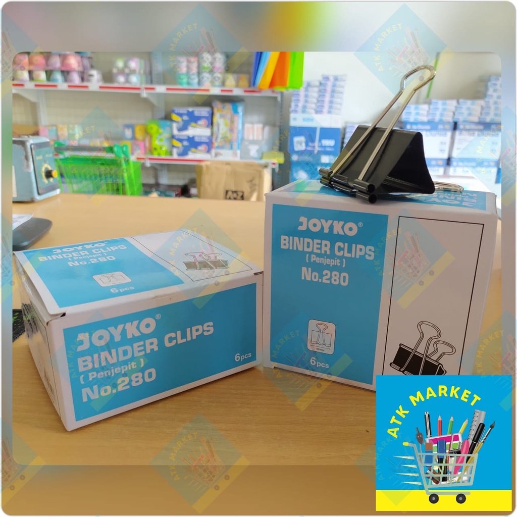 Jual Binder Clip 280 / Clip 280 / Binder Klip JOYKO #280 ukuran BESAR ...