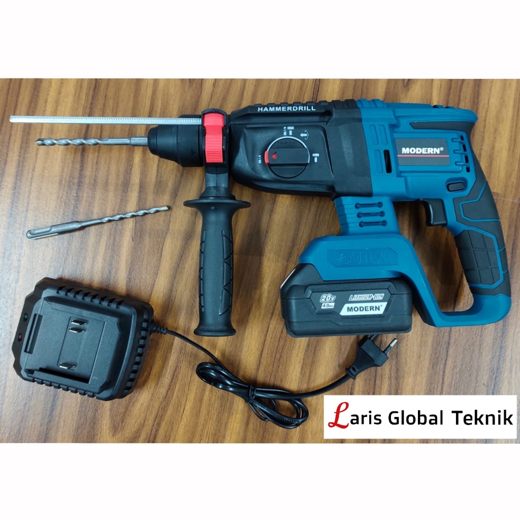 Jual Bor Jack Hammer Drill Cordless Baterai MODERN Rotary Hammer M-100 ...
