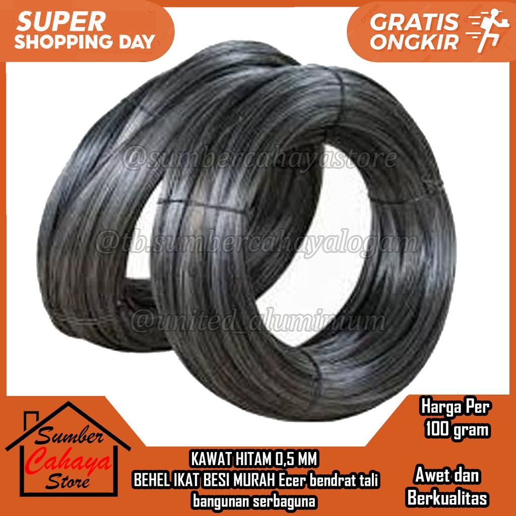 Jual KAWAT HITAM 0,5 MM BEHEL IKAT BESI MURAH Ecer bendrat tali ...