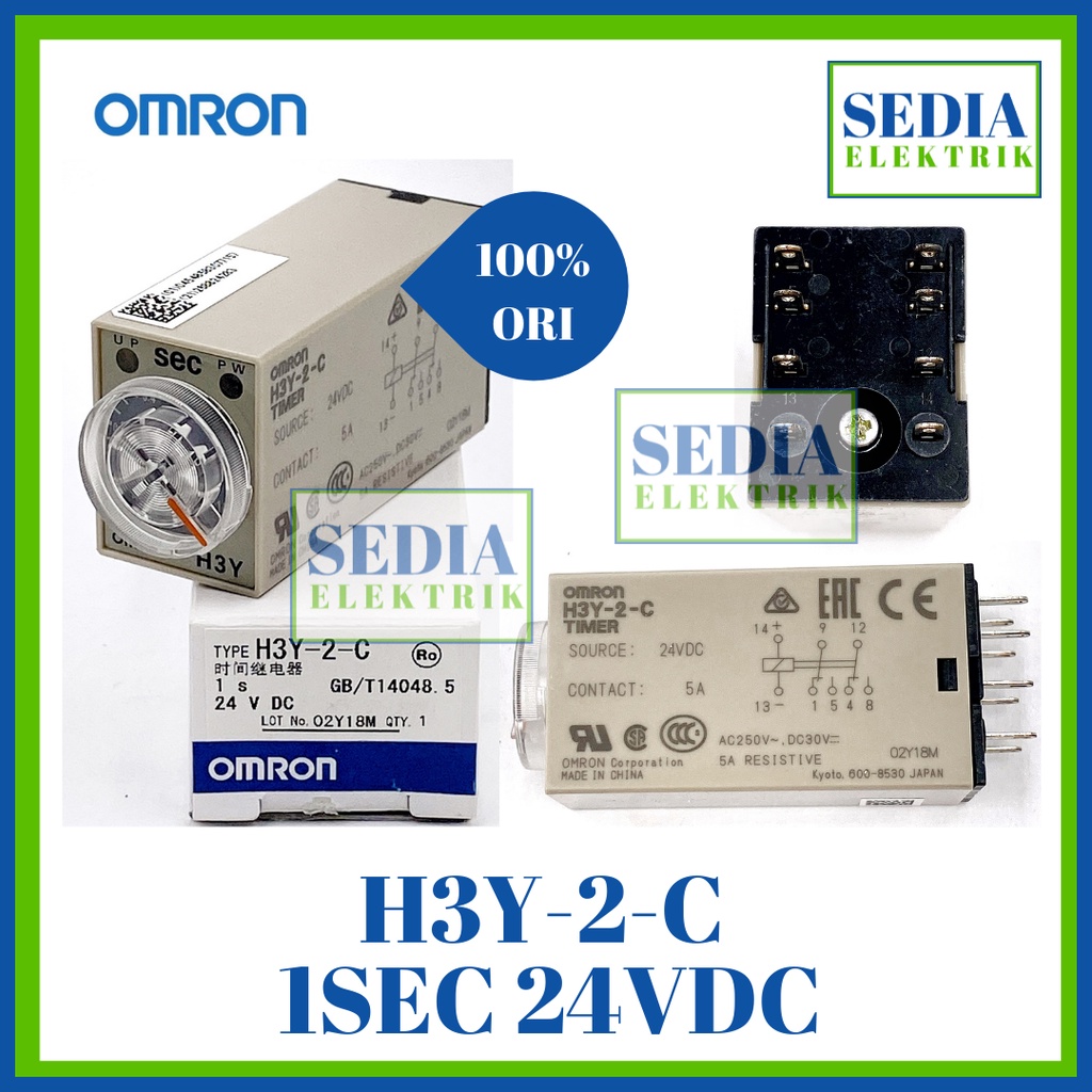 Jual Mini Timer Omron H3Y 2C H3Y-2 1 SEC 24VDC | Shopee Indonesia