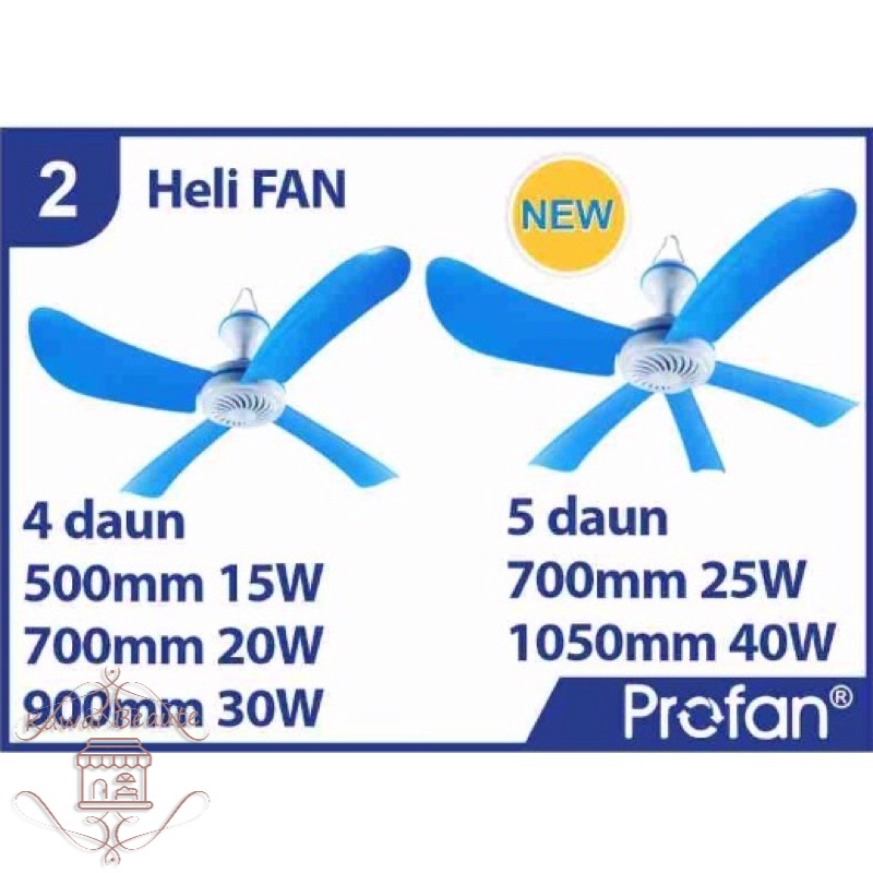 Jual Profan Heli Mini Fan GANTUNG 15w 20w 30w 40w Watt/ Kipas Angin ...