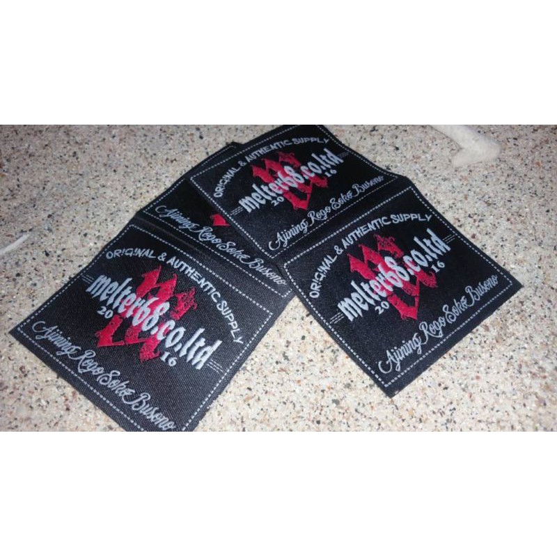 Jual label woven baju | label baju custom | Shopee Indonesia