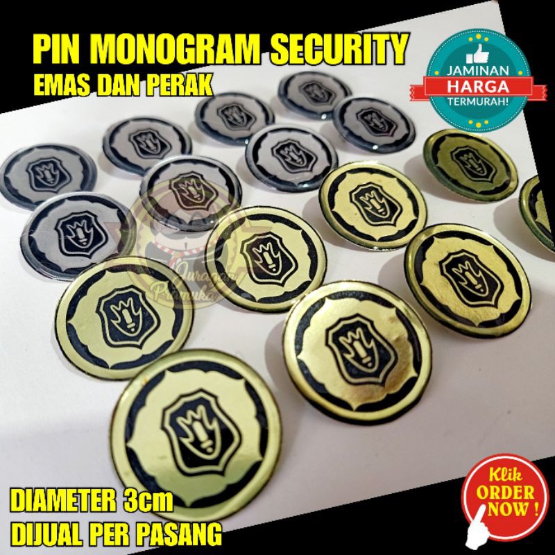 Jual PIN MONOGRAM SECURITY SATPAM 3CM | Shopee Indonesia
