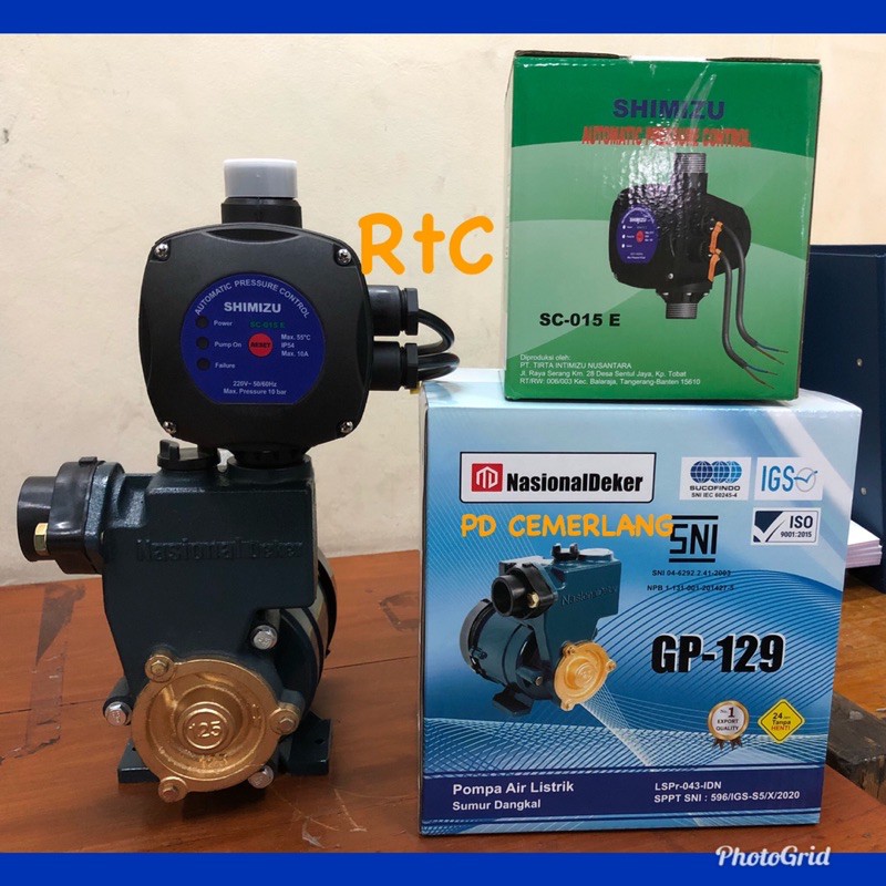 Jual Pompa pendorong air toren booster pump otomatis digital shimizu ...