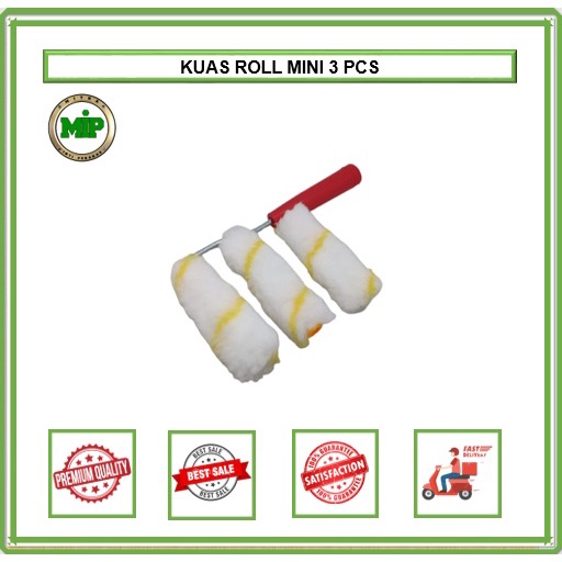 Jual Kuas Cat Tembok Roll Mini Suit Roller Brush isi 3 pcs set Termurah ...