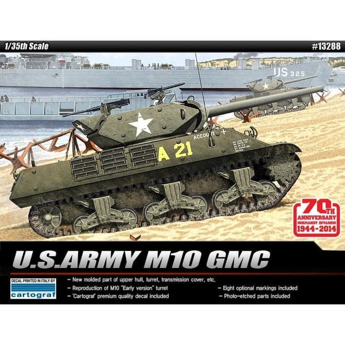 Jual tank M10 GMC Anniv 70 Normandy Invasion 1944 1/35 model kit ...