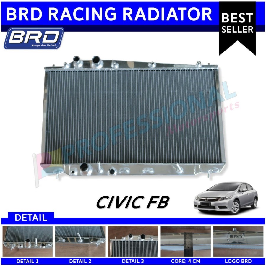 Jual RADIATOR ALUMINIUM HONDA CIVIC FB MATIC BRD THAILAND RACING ...