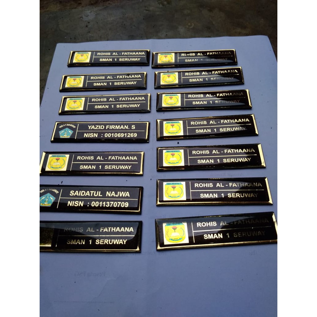 Jual bed nama utuk rohis bisa desain tulisan dan tambah logo | Shopee ...