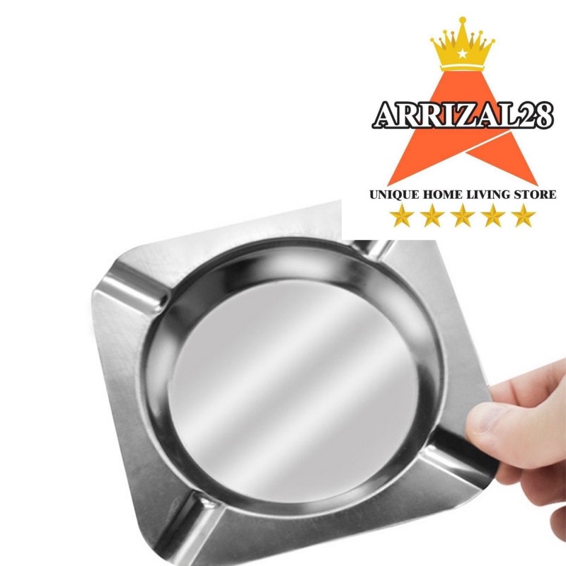 Jual ASBAK ROKOK BULAT STAINLESS STEEL 12CM | Shopee Indonesia