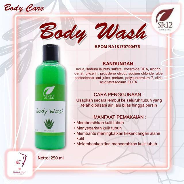 Jual Body Wash SR12/ Sabun Mandi/ BODY WASH ALOEVERA/SABUN MANDI ALOE ...