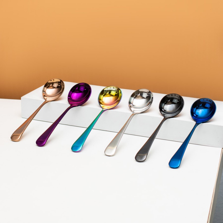 Jual Cupping Spoon Stainless Sendok Kuah Soup Tasting Spoon Hotel ...