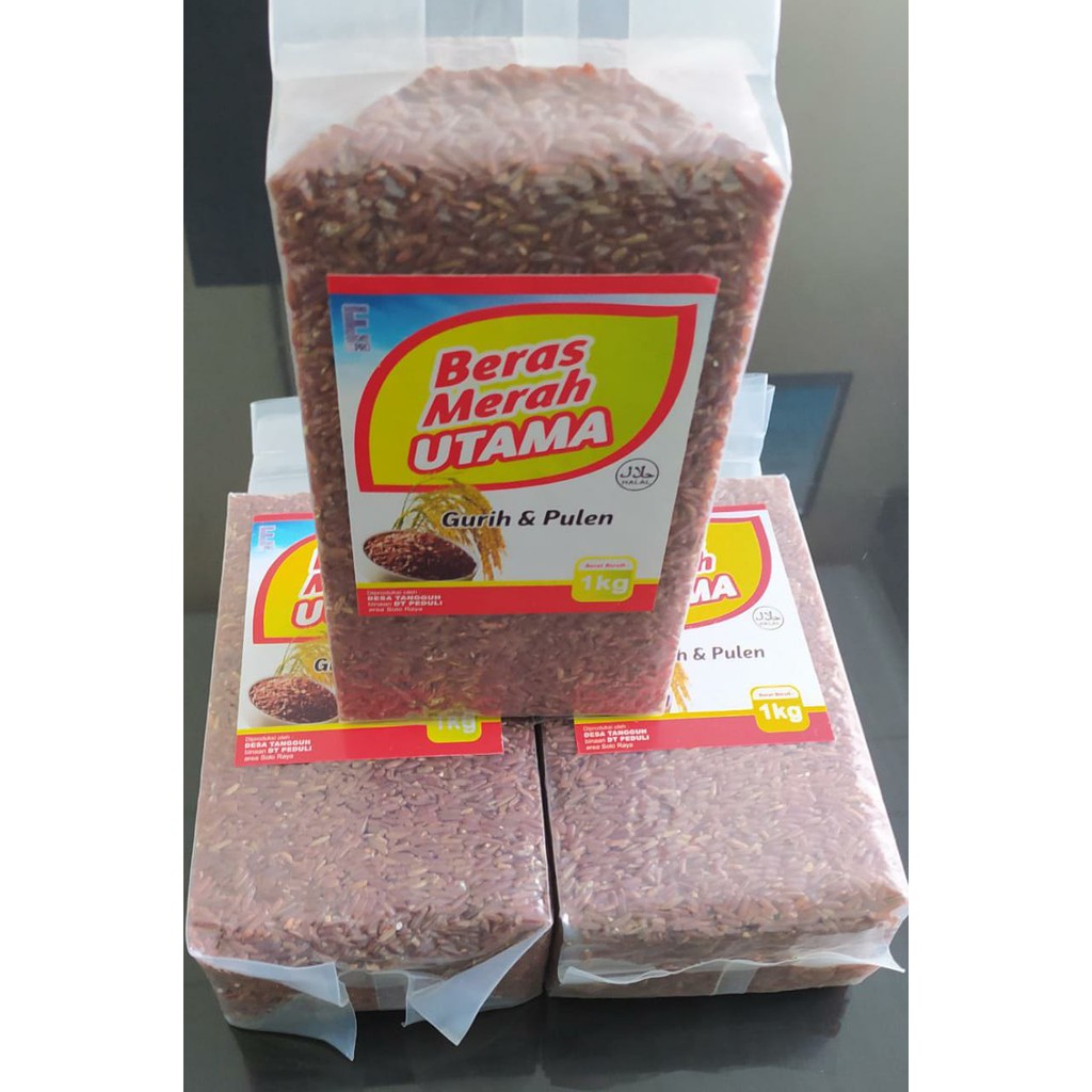 Jual Beras merah diet Utama 1 kg pulen premium | Shopee Indonesia