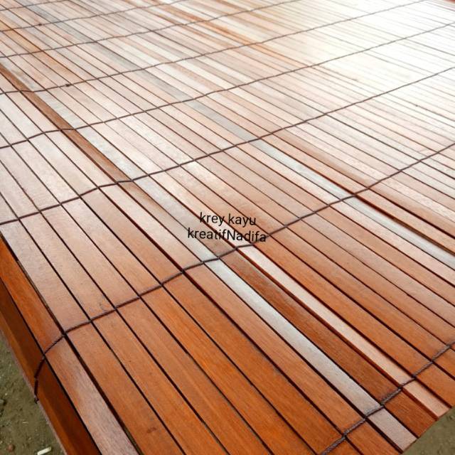 Jual Tirai kayu / krei kayu / krey kayu outdoor / kirai kayu / kerei ...