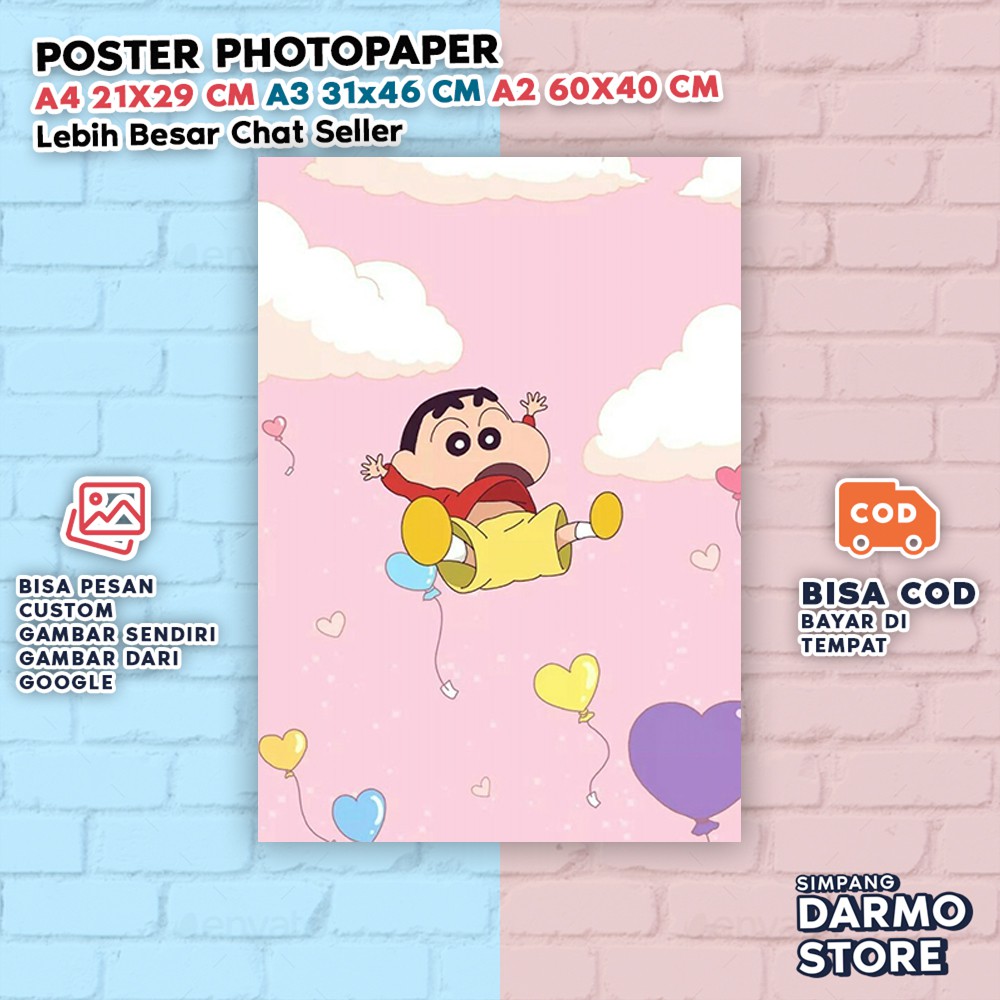 Jual Poster Shinchan Anime Kartun Anak Anak Lucu Jail Wibu Shinnosuke ...