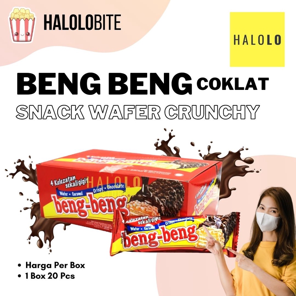 Jual Beng Beng Coklat 1 Box Isi 20 Pcs Snack Wafer Bengbeng | Shopee ...