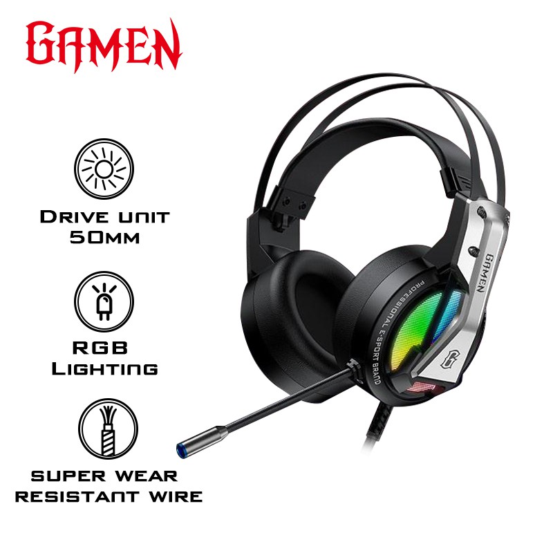 Jual GAMEN Headset Gaming Kabel 3D Surround Sound Noise Cancellation ...