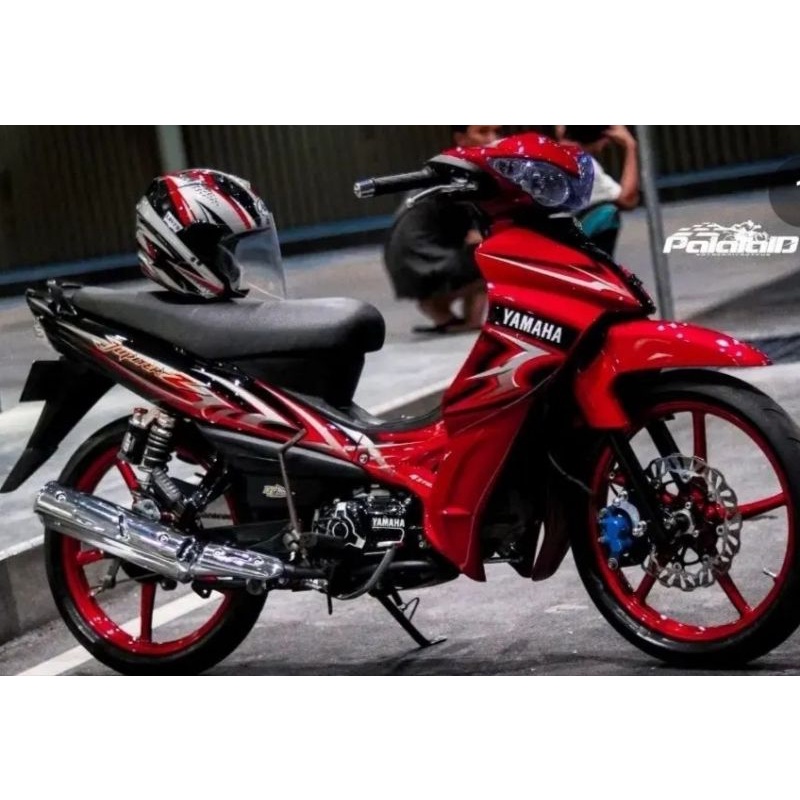 Jual STRIPING STICKER JUPITER Z 2006 MERAH HITAM STICKER JUPITER 2006 ...
