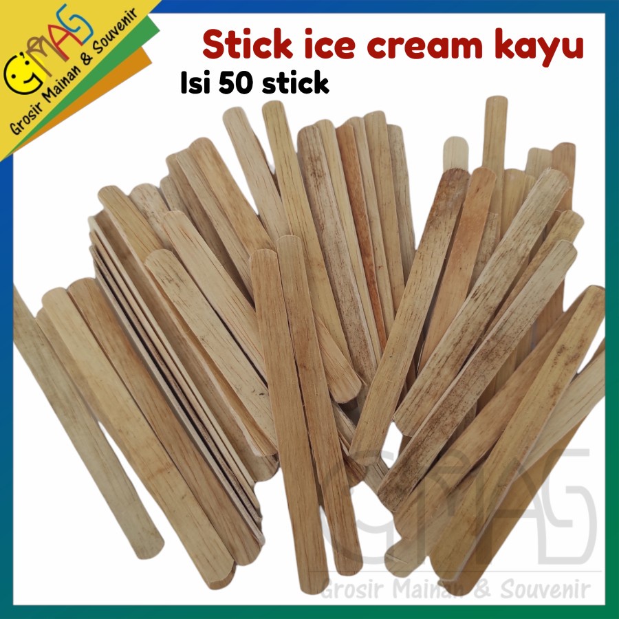 Jual Stick ice cream kayu isi 50 batang untuk kreasi | Shopee Indonesia