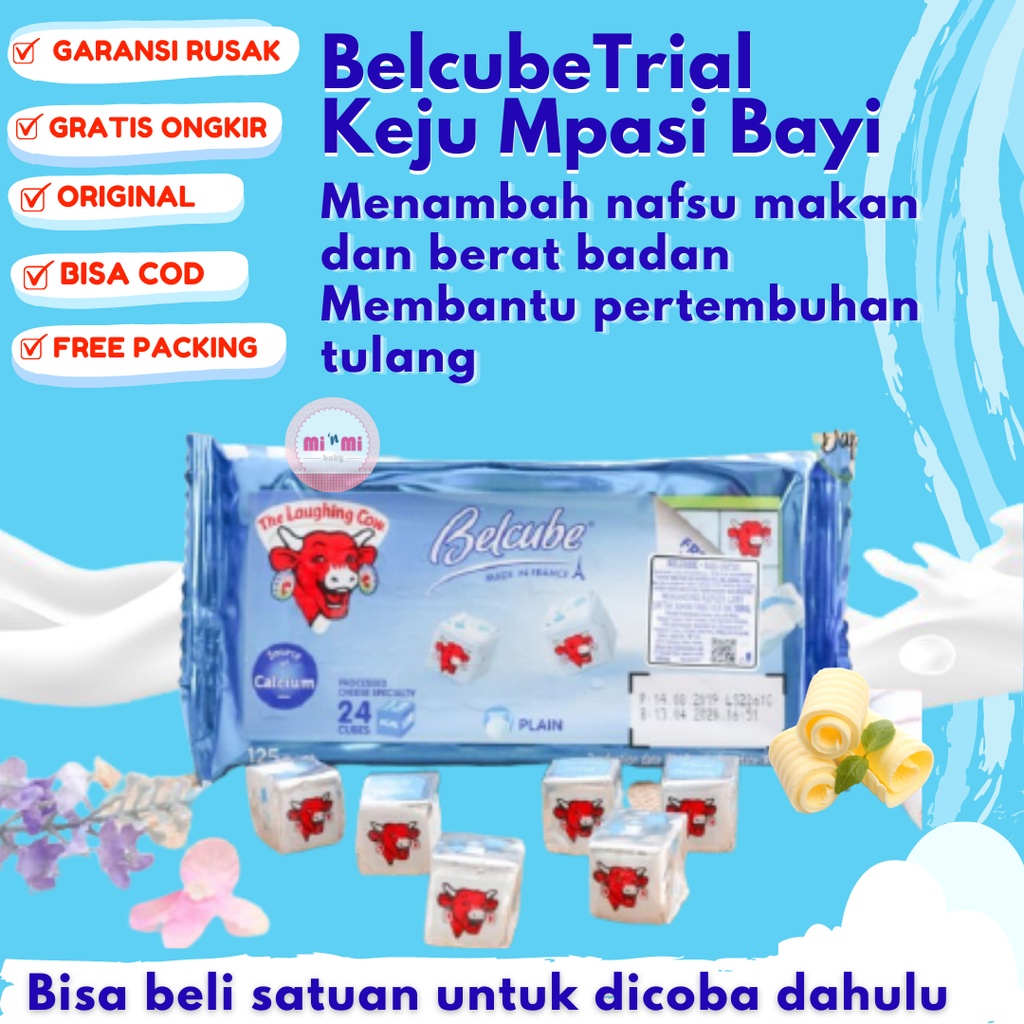 Jual Paket mpasi 6 bulan keju belcube cheese plain keju bayi untuk ...