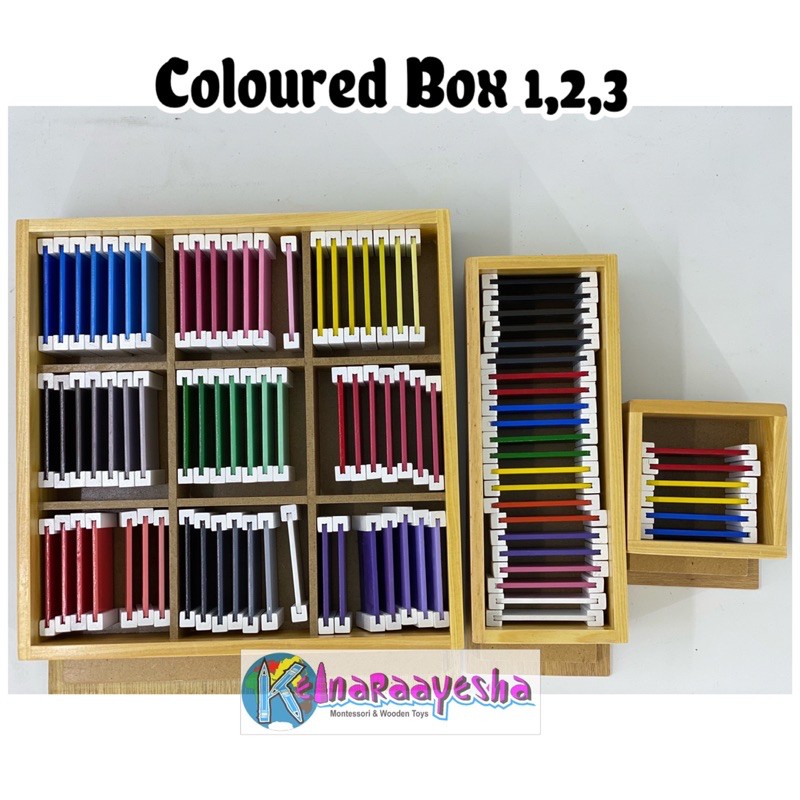 Jual Montessori Coloured Box (1,2,3) | Shopee Indonesia