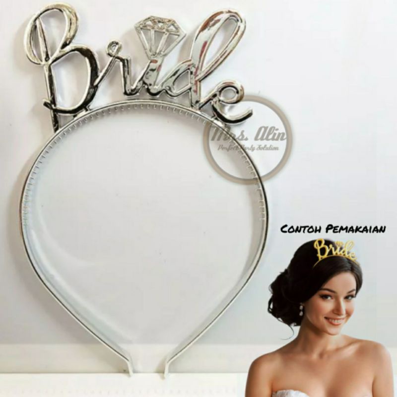 Jual Bando Bride To Be Silver / Bandana Bridal Shower Plastik / Crown ...