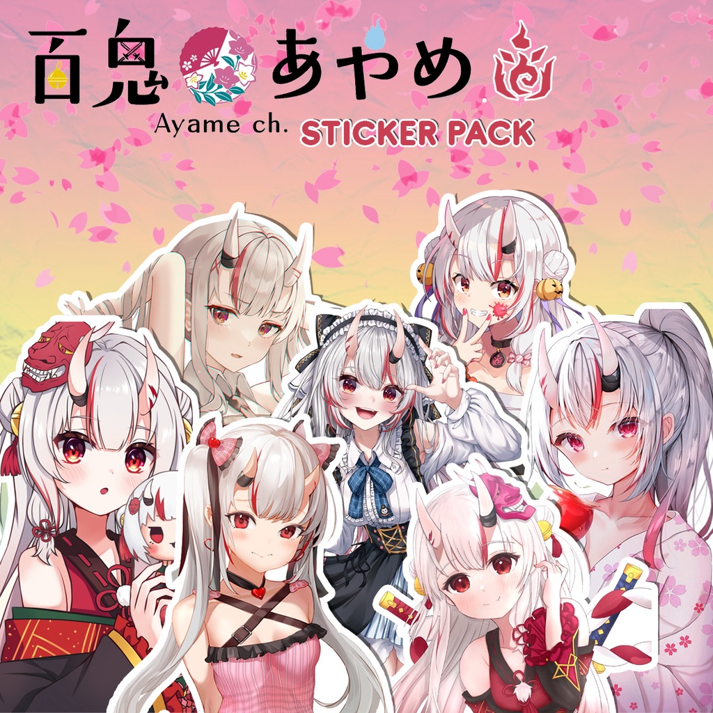 Jual Sticker Pack Ayame Nakiri Hololive Vtuber / Stiker Pack Anime ...