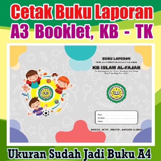Jual Buku laporan KB - TK Custom, Ukuran Kertas A3 Booklet / Staples tengah | Shopee Indonesia