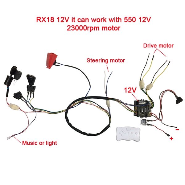 Jual KABEL BODY MOBIL MOBILAN MAINAN AKI ANAK 12 VOLT RX18 WEELYE ...