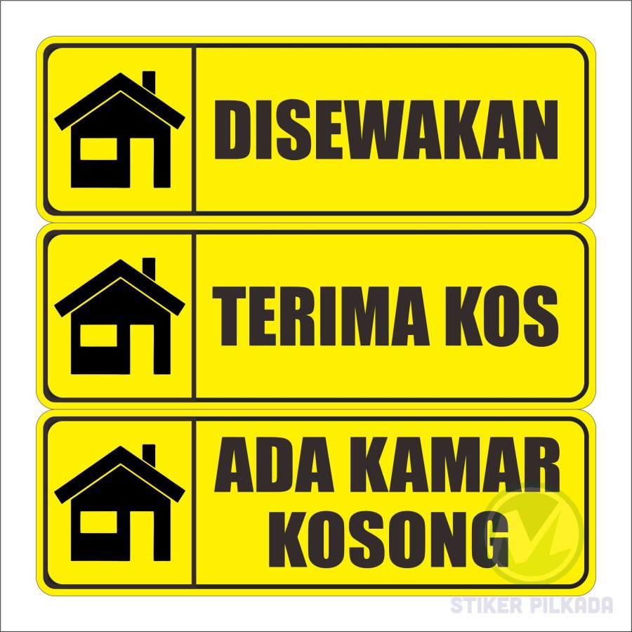 Jual STIKER VINYL DISEWAKAN, TERIMA KOS, ADA KAMAR KOSONG ( DIJUAL ...