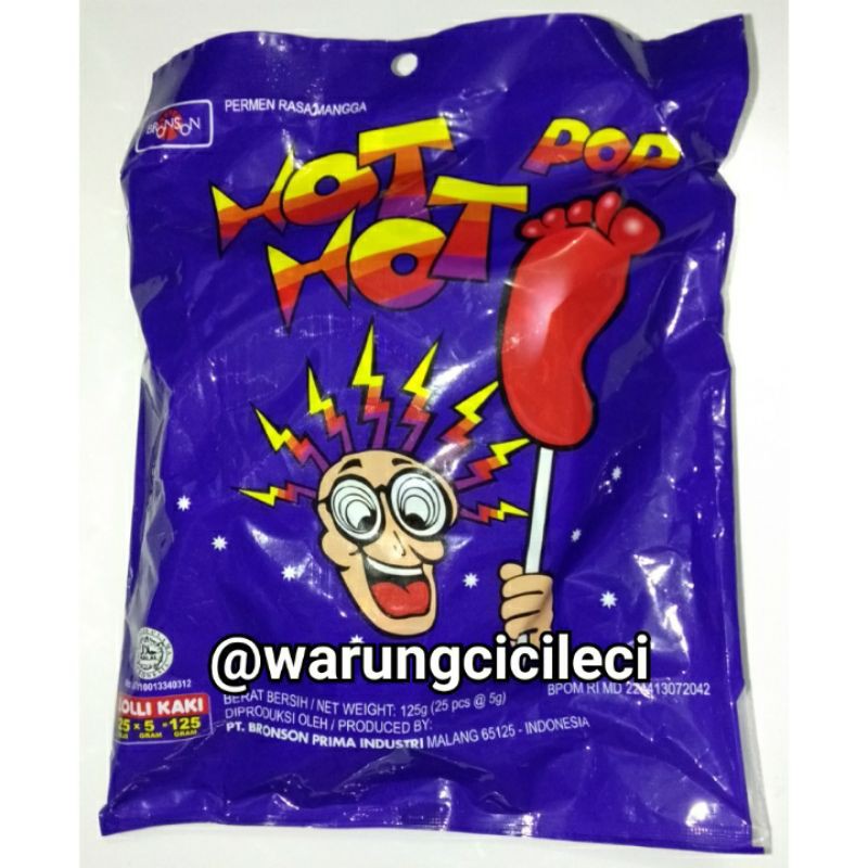 Jual PERMEN HOT HOT POP - PERMEN KAKI 5g x 25pcs ( 125g ) | Shopee Indonesia