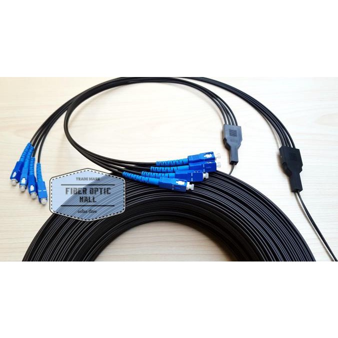 Jual Kabel Precon 4 Core 100 Meter Dropcore Fo Fiber Optik Siap Pakai ...
