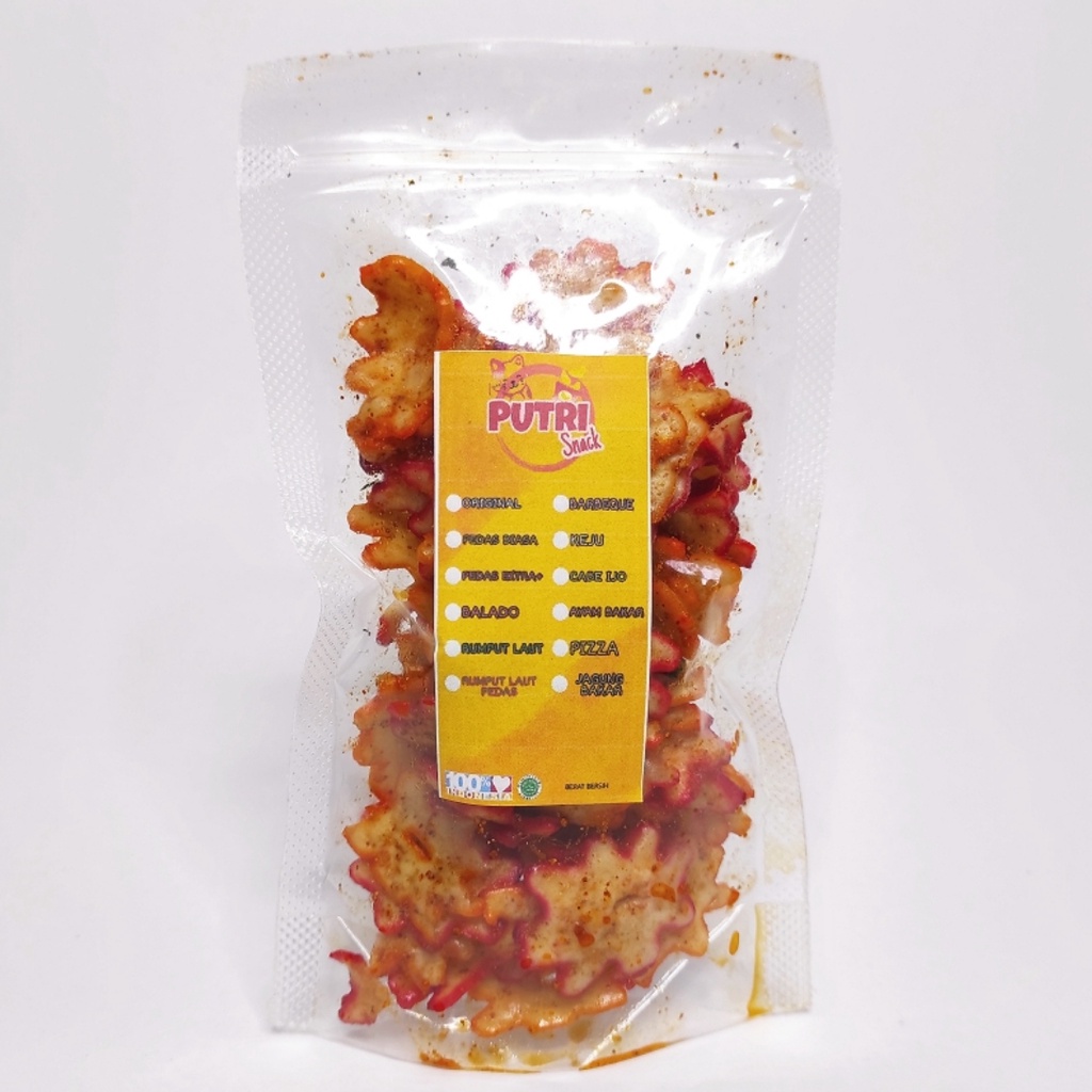 Jual Keripik Bintang Bunga Seblak kering 50gr+ Daun jeruk banyak Rasa ...