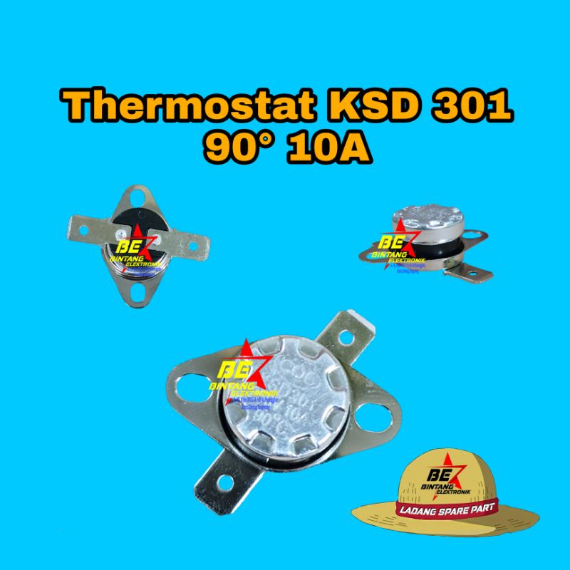 Jual KSD 301 Thermostat Fuse 90 ° Derajat Otomatis Pengatur Suhu Dispenser 90° 10A | Shopee ...
