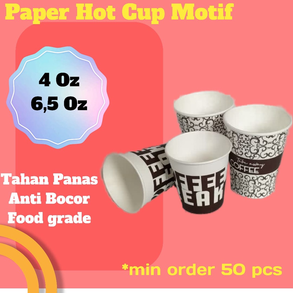 Jual Tempat Gelas Cangkir Mug Paper Hot Cup Kopi Teh Plastik Kertas Cafe Murah Mini Motif Tahan ...