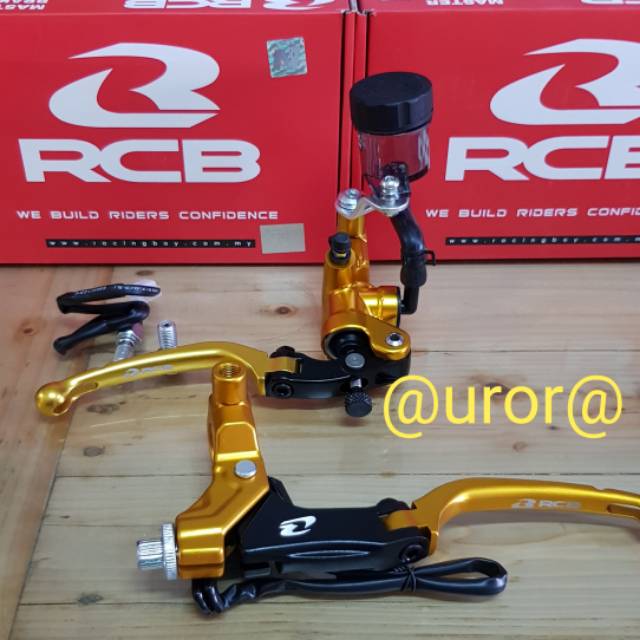 Jual MASTER REM RADIAL RCB S1 14MM & HANDLE RCB S1 KIRI REM / KOPLING WARNA GOLD | Shopee Indonesia