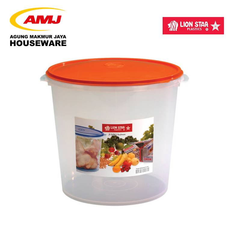 Jual JUMBO SEAL WARE 16 LITER TRANSPARENT TOPLES MAKANAN LION STAR ...