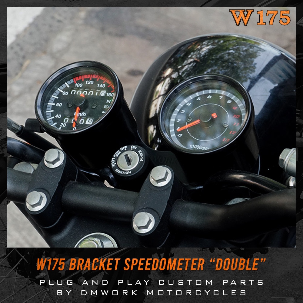 Jual W175 Bracket Speedometer - Double / Breket Dudukan Speedo Double ...