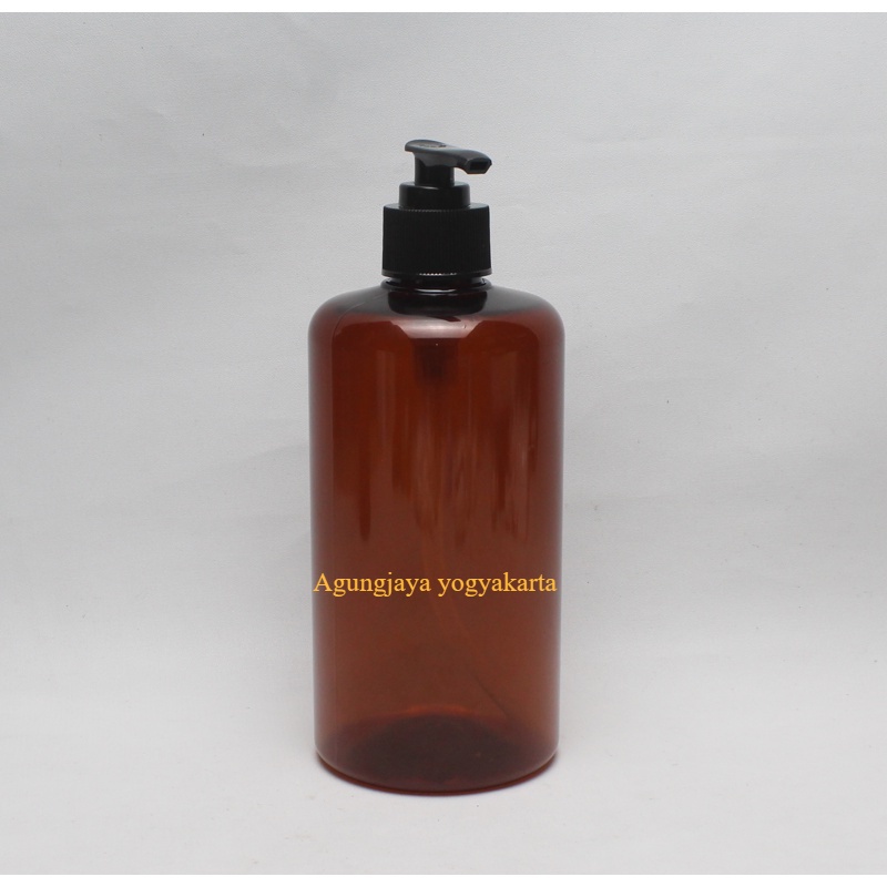 Jual Botol HS 500 ml Amber Coklat Pump Lotion | Shopee Indonesia