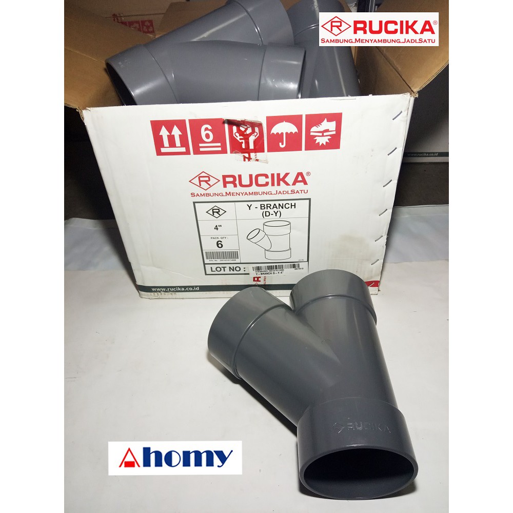 Jual tee Y 4" x 4" 45d DV rucika sambungan pipa pvc | Shopee Indonesia