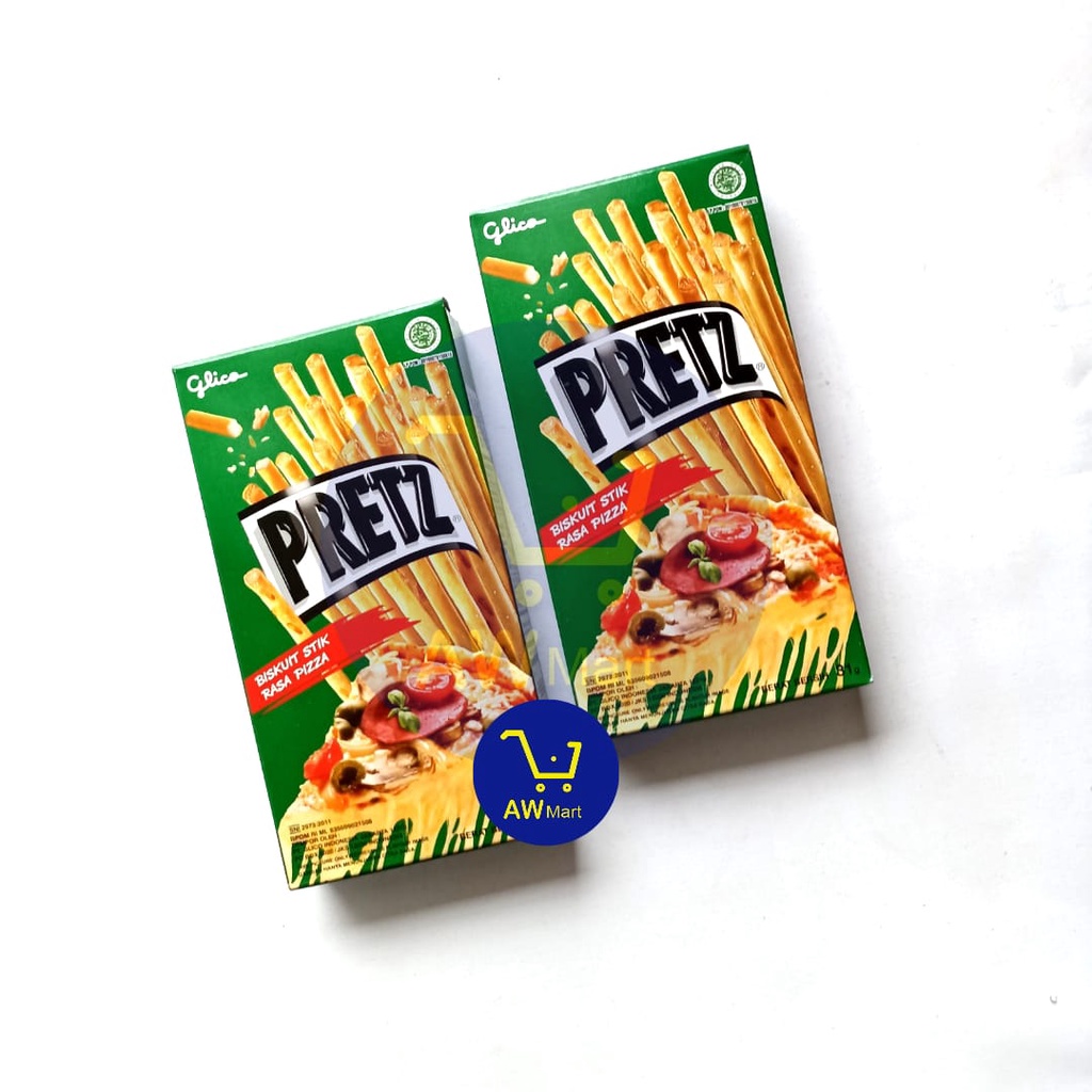Jual GLICO PRETZ 31GR - BISKUIT STIK RASA PIZZA | Shopee Indonesia