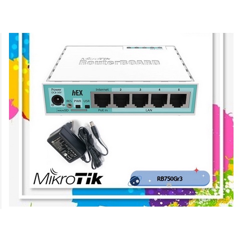 Jual MikroTik hEX RB750Gr3 | RB750 Gr3 | RB 750 Gr3 | Shopee Indonesia