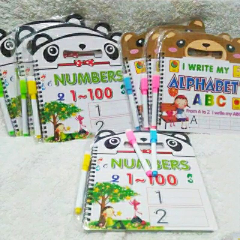 Jual BUKU LATIHAN MENULIS WIPE CLEAN BOOK ANGKA DAN HURUF untuk Anak ...