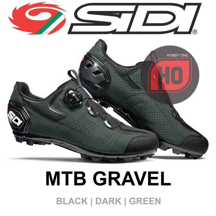 Jual SIDI MTB GRAVEL BLACK DARK GREEN - Sepatu Cleat MTB | Shopee Indonesia