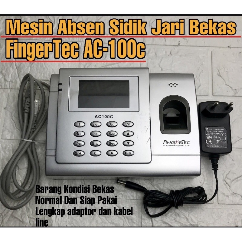 Jual Mesin Absen Sidik Jari FingerTec Ac-100c | Shopee Indonesia