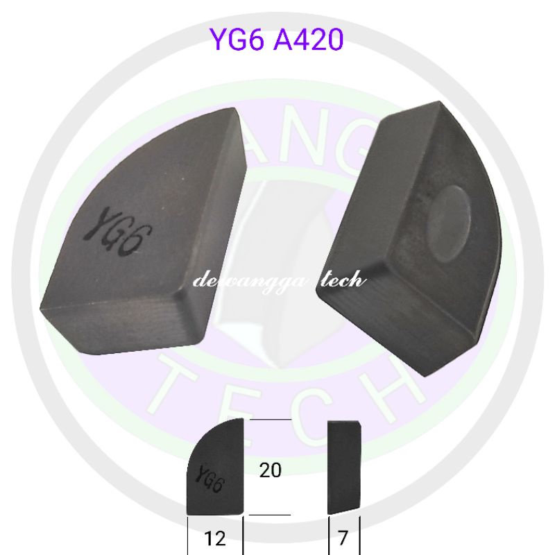 Jual widia A420 carbide yg6 A 420 pahat bubut lubang dalam kanan las ...