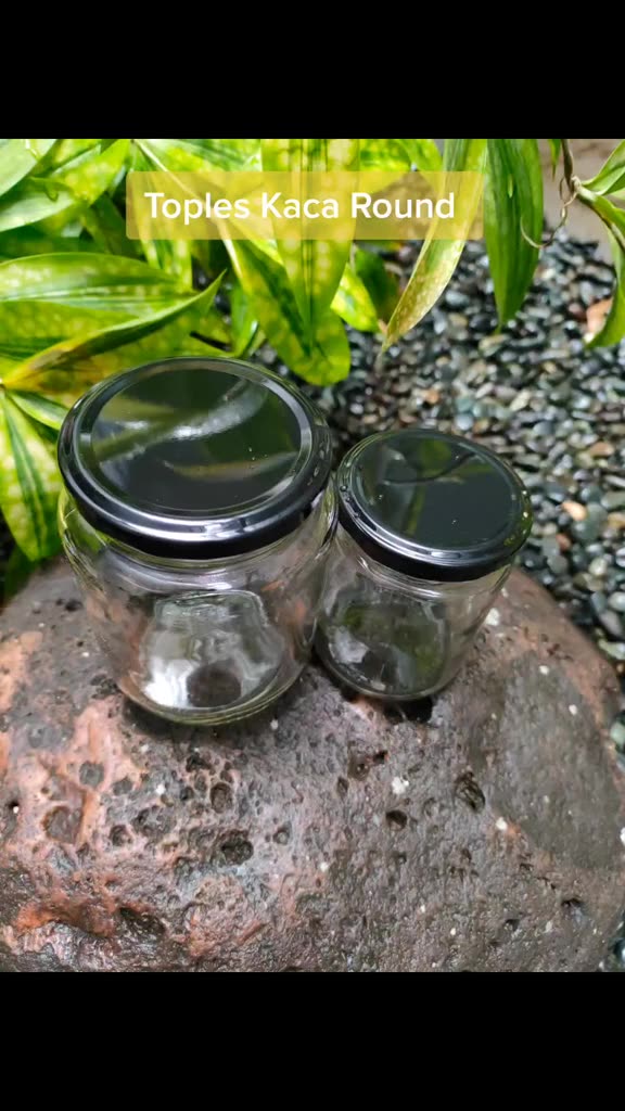 Jual 200ml Botol Toples Kaca Round / Jar Kaca Bulat + Tutup | Shopee ...