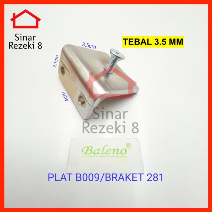 Jual Plat B009 Baleno / Siku Rel Pintu Rumah Sliding Geser Penyangga ...